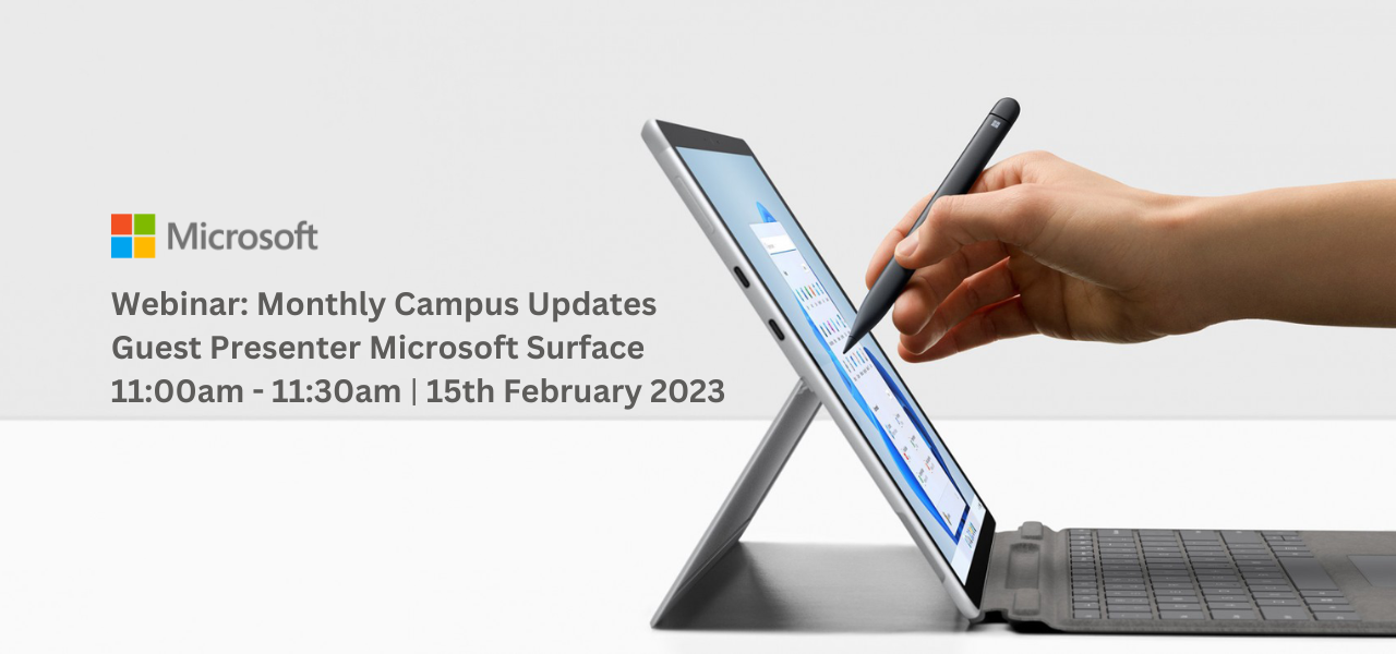 Webinar: Monthly Campus Updates with Guest Presenter Microsoft Surface ...